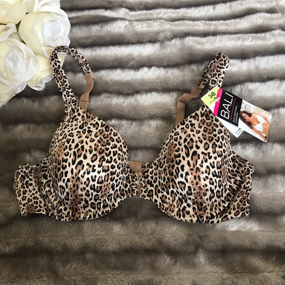 Bali | Intimates & Sleepwear | Bali Back Smoothing Leopard Print Bra ...